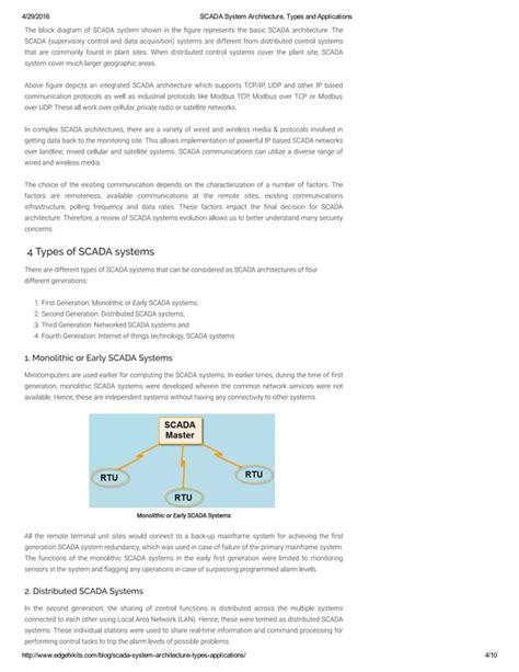 Scada System Architecture Types And Applications Pdf
