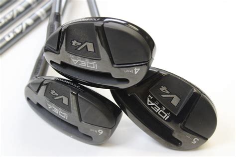 Lot Detail Adams Golf Set Idea Tech Hybrid V4 Irons 3 Hybrid Fairway Clubs 4 5 6 And 5 Hybrid
