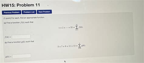 Solved Hw15 Problem 111 ﻿point ﻿for Each Find An