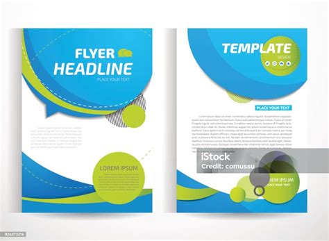 추상적인 벡터 현대 전단지 안내 책자 연간 보고서 Design 서식 파일 편지지 크기 A4 흰색 배경으로 가리기에 대한 스톡 벡터 아트 및 기타 이미지 Istock