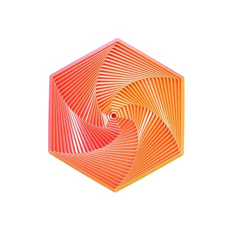 Fractal Fidget Hexagon 3d Printed Infinity Fidget Toy For Stress Relief