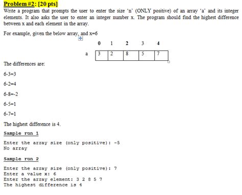 Problem 2 20 Pts Write A Program That Prompts The