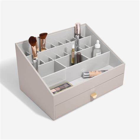 Supersize Makeup Organiser Taupe The Organised Store