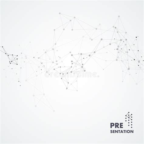 Abstract Connect Shapes With Dots And Lines Vector Science Background Stock Vector