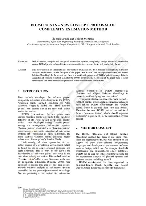 pdf borm points new concept proposal of complexity estimation method