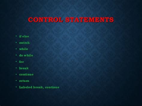 Java Control Flow Statements