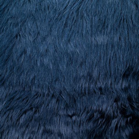 Navy Blue Luxury Shag Faux Fur Fabric Etsy