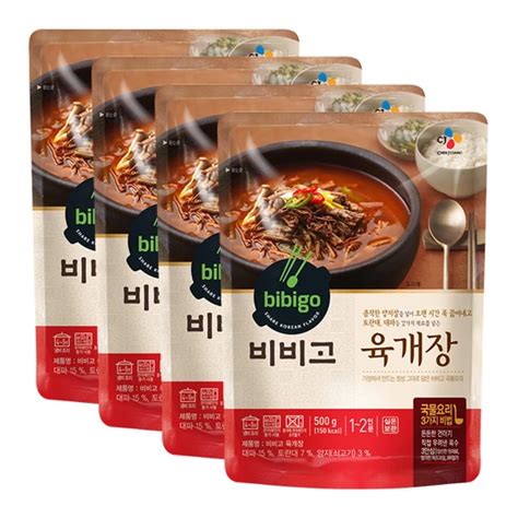 비비고 육개장 500gx4개 상품상세 Cj더마켓 Cj제일제당 공식몰