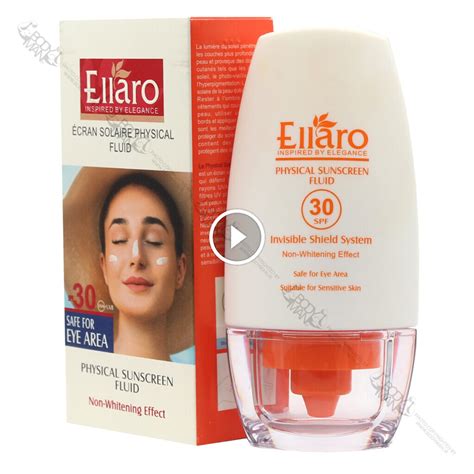 فلویید ضد آفتاب فیزیکال Spf 30 الارو Ellaro Physical Sunscreen Fluid