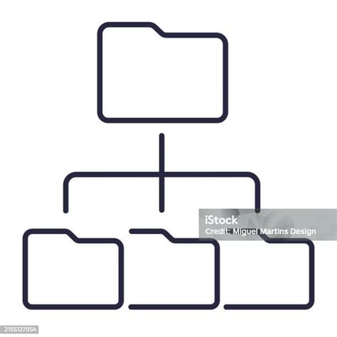 폴더 네트워크 회선 아이콘입니다 데이터 파일 구성표 클라우드 컴퓨팅 정보 기술 컴퓨터 소프트웨어 흰색 배경에 웹과 모바일에 대
