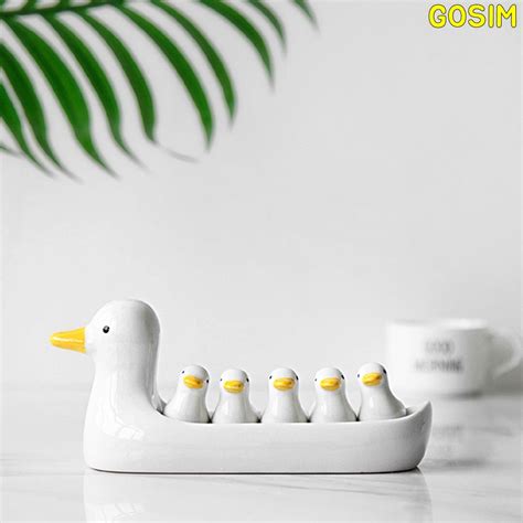 고심 센스있는 귀여운 집들이 선물상자 수저받침 세트 오리가족 위시버킷