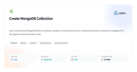 Create Mongodb Collection Labex