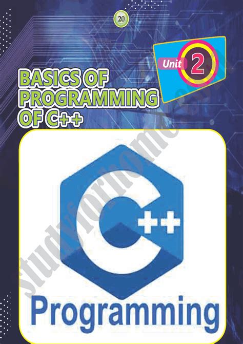 Basics Of Programming In C Unit 2 Computer Science 10th Text Book