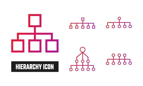Premium Vector Hierarchy Gradient Icon Vector Illustration