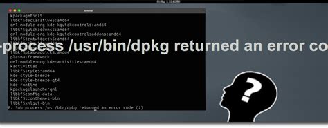 dagoland como resolver “sub process usr bin dpkg returned an error