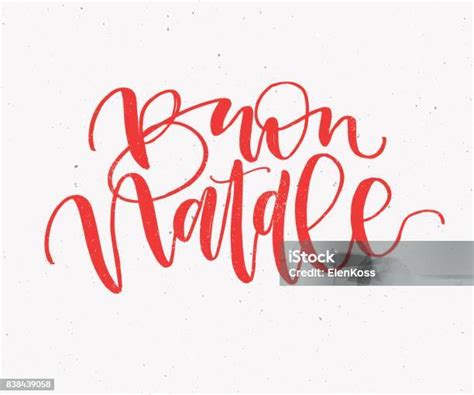 부 온 나 탈 레입니다 이탈리아어에서 메리 크리스마스 손으로 서 예입니다 회색 바탕에 빨간 타이 포 그래피를 인사말입니다 벡터 일러스트 레이 션 손으로 그려진된 글자