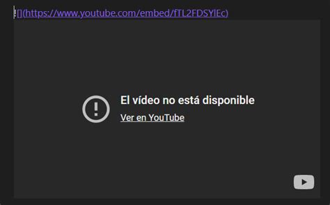 obsidian youtube link not working bug graveyard obsidian forum