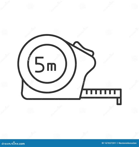 Measuring Tape Linear Icon Stock Illustration Illustration Of Measuring 167657201