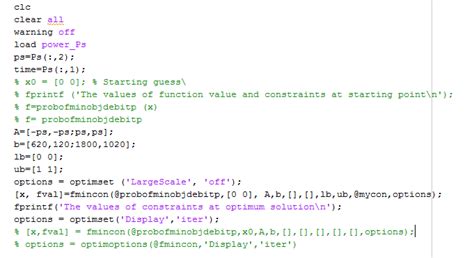 Optimisation Avec Matlab
