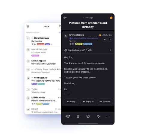Protonmail For Ios Receives Its Biggest Ever Redesign With Dark Mode And An Intuitive Ui Neowin