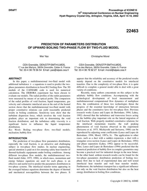 Pdf Prediction Of Parameters Distribution Of Upward Boiling Two Phase
