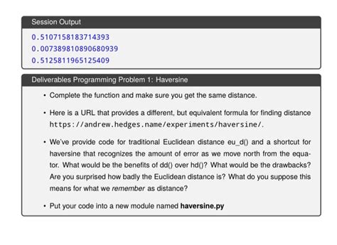 Solved Problem 1 Haversine Distance Finding The Distance