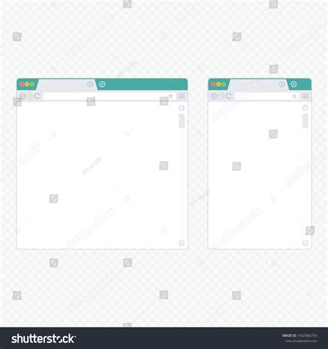 Empty Browser Window Flat Style Vector Stock Vector Royalty Free Shutterstock