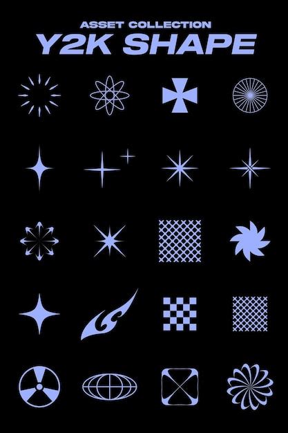 Premium Vector Y2k Asset Collection Vector Illustration Asset