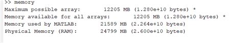 How To Resolve Out Of Memory Error In Matlab Caused By Limited Usage Of Physical Memory