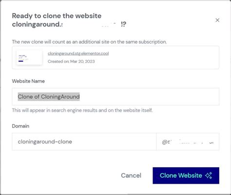 Clone An Elementor Host Site Elementor
