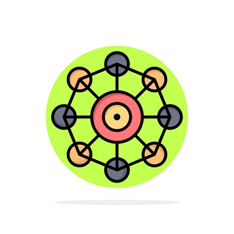 Learning Machine Machine Learning Science Abstract Circle Background Flat Color Icon 15542292