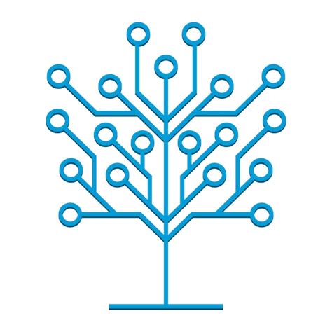 Premium Vector Circuit Board Pattern In The Shape Of The Tree