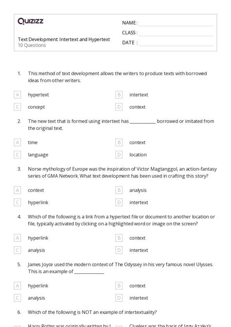 50 Text Analysis Worksheets For 12th Year On Quizizz Free And Printable