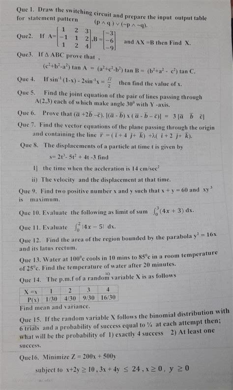 Que 1 Draw The Switching Circuit And Prepare The Input Output Table For