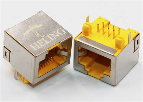 PCB Mount RJ45 8P8C Konektor Modular Tab Up Latch Arah Untuk Jaringan LAN