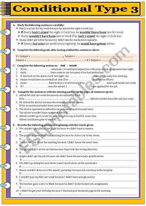 Conditional Type ESL Worksheet By L Habach