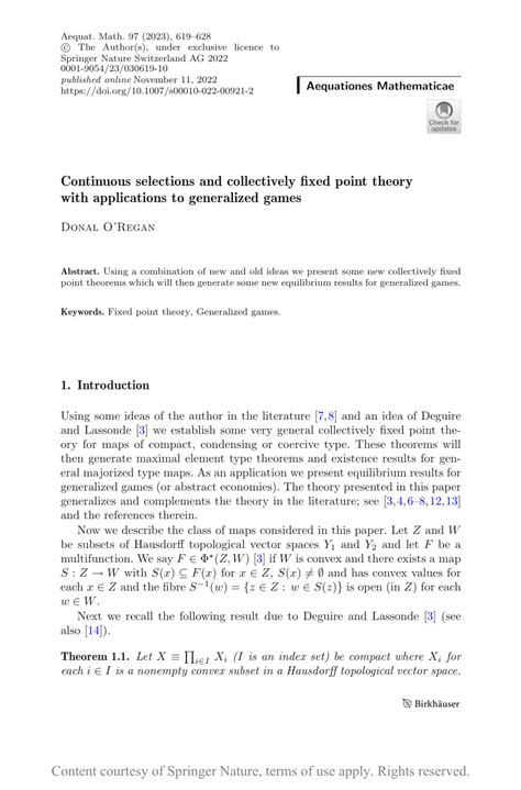 Continuous Selections And Collectively Fixed Point Theory With Applications To Generalized Games