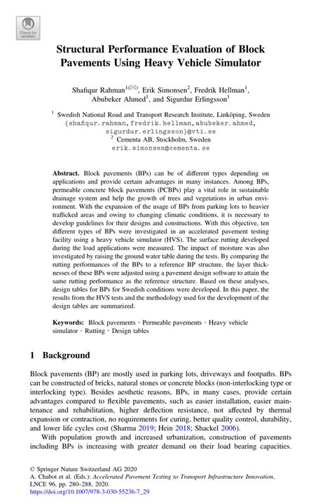 Pdf Structural Performance Evaluation Of Block Pavements Using Heavy Vehicle Simulator