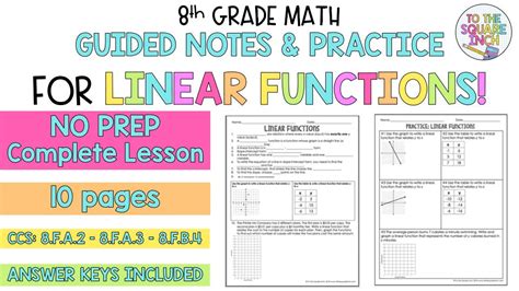 Linear Functions Notes To The Square Inch