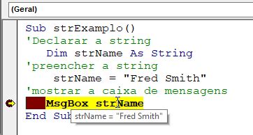 VBA Tipo De Dados String Dim Variable Automate Excel