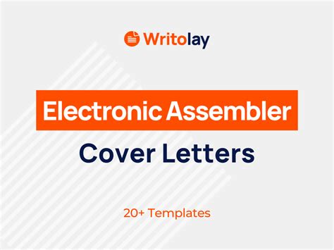 Electronic Assembler Cover Letter Example 4 Templates Writolay