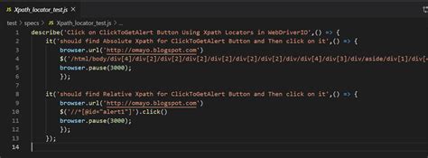 Webdriverio Using Xpath Locators Qafox