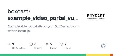 Github Boxcast Example Video Portal Vuejs Example Video Portal Site