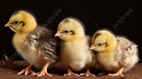 검은 배경 앞에 서 있는 세 마리의 어린 닭 자그마한 병아리 사진 배경 일러스트 및 사진 무료 다운로드 Pngtree