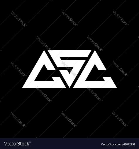 Csc Triangle Letter Logo Design Royalty Free Vector Image
