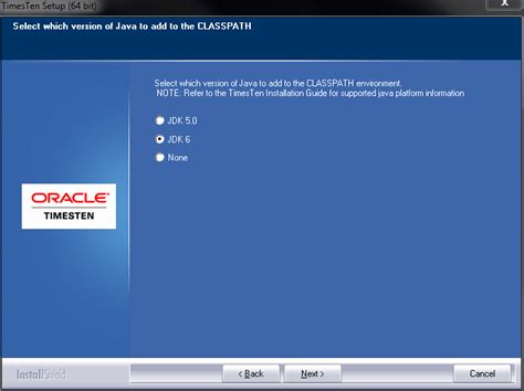 Installing The Oracle Timesten In Memory Database 11g 112161 Client On Windows