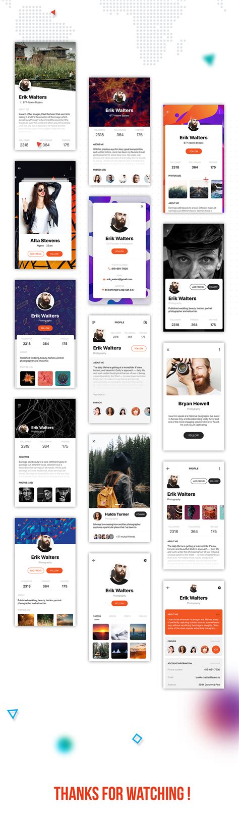 Profile Mobile Ui Kit On Behance