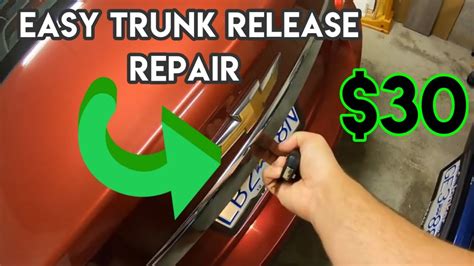 How To Fix A Trunk Release Button That Wont Work Failed Trunk Release Button Youtube