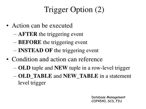 Ppt Database Trigger Powerpoint Presentation Free Download Id3651514