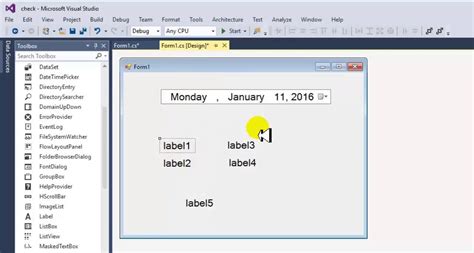 Tutorial C Windows Form Application 3 Datetimepicher And Timer In Kurdish Youtube